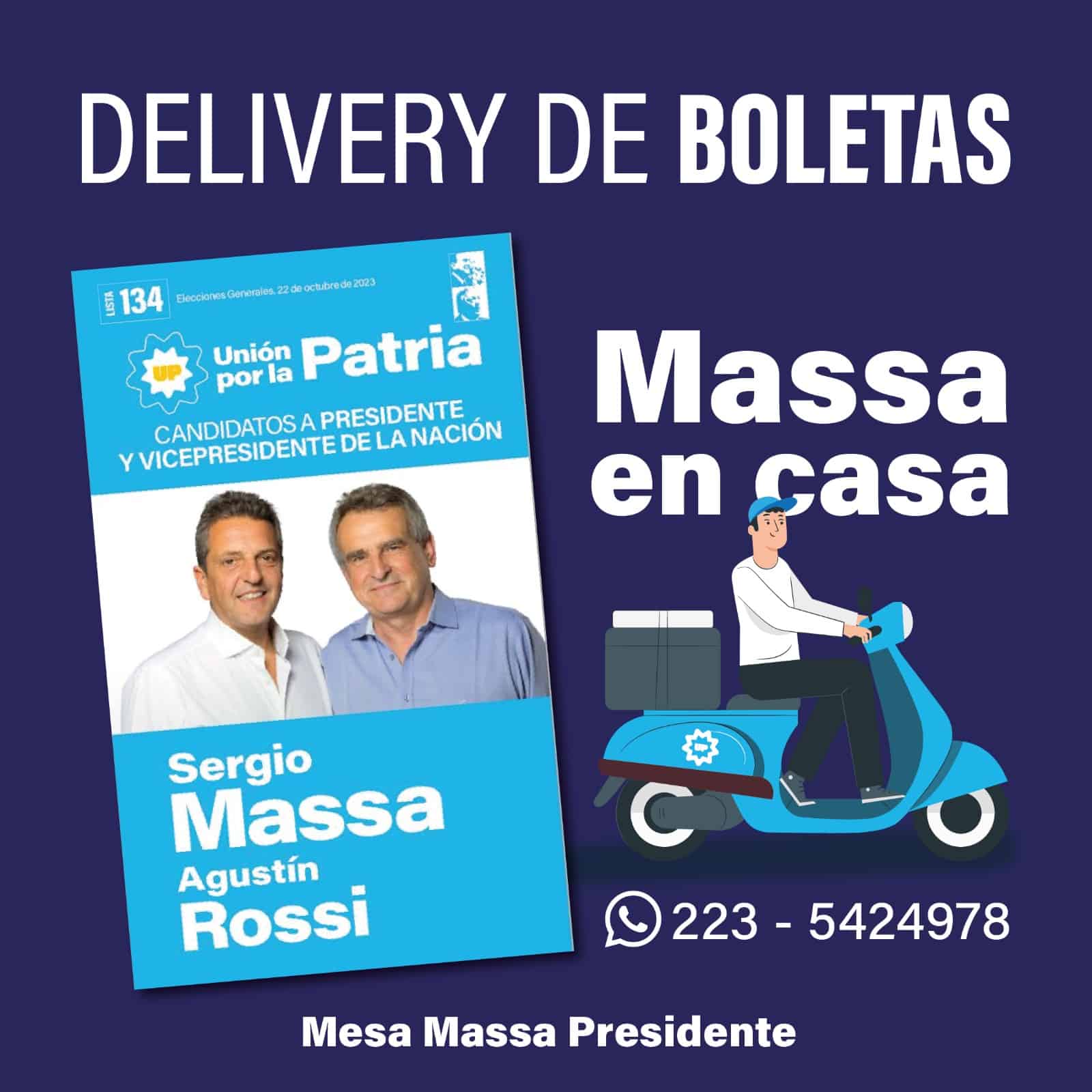 Delivery de boletas de la Mesa Massa Presidente en Mar del Plata ...